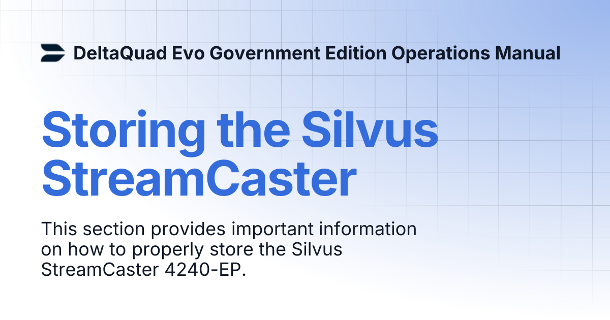 Storing the Silvus StreamCaster | DeltaQuad Evo Government Edition ...